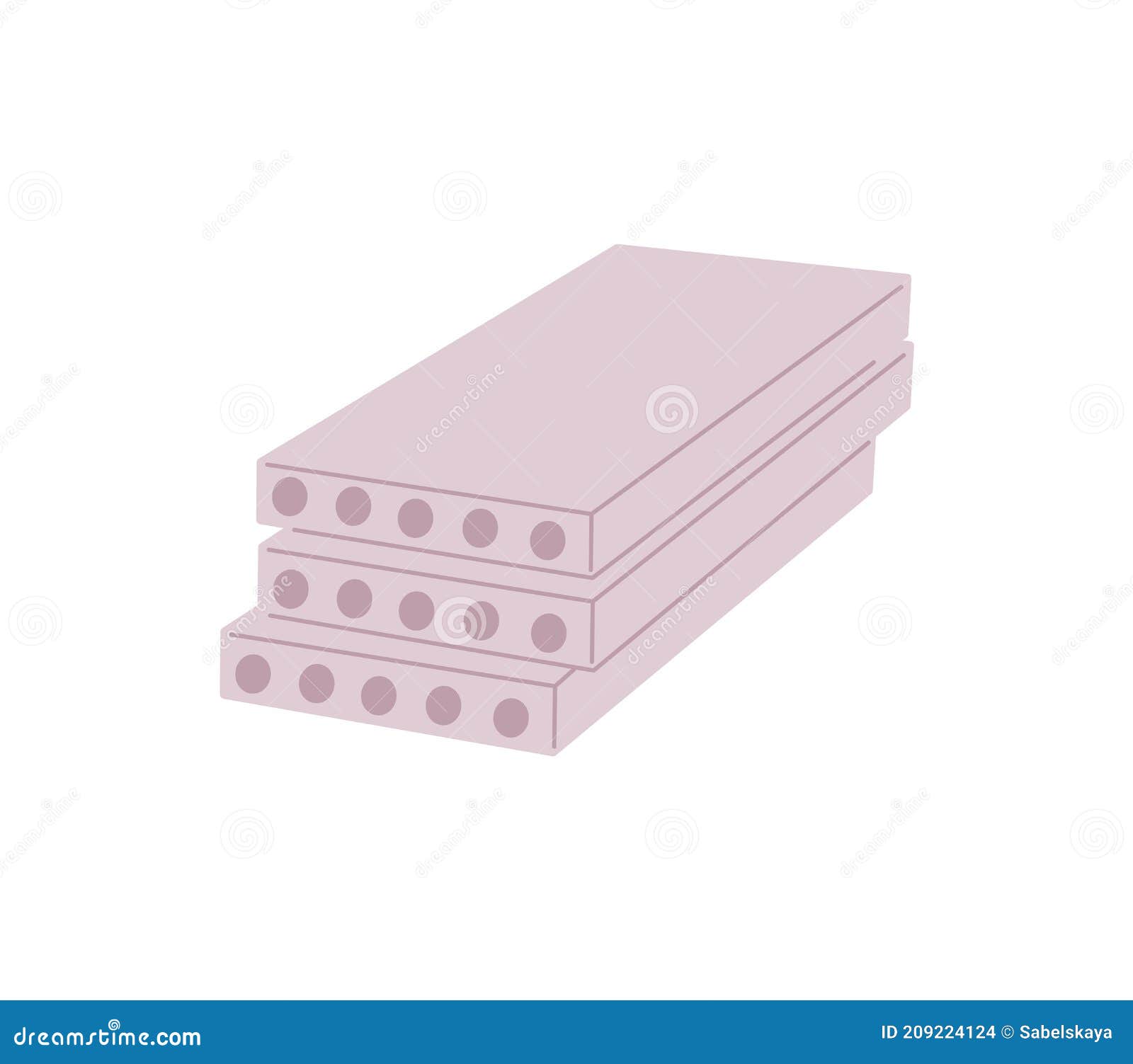 Concrete Slabs for Building Constrution, Flat Vector Illustration ...