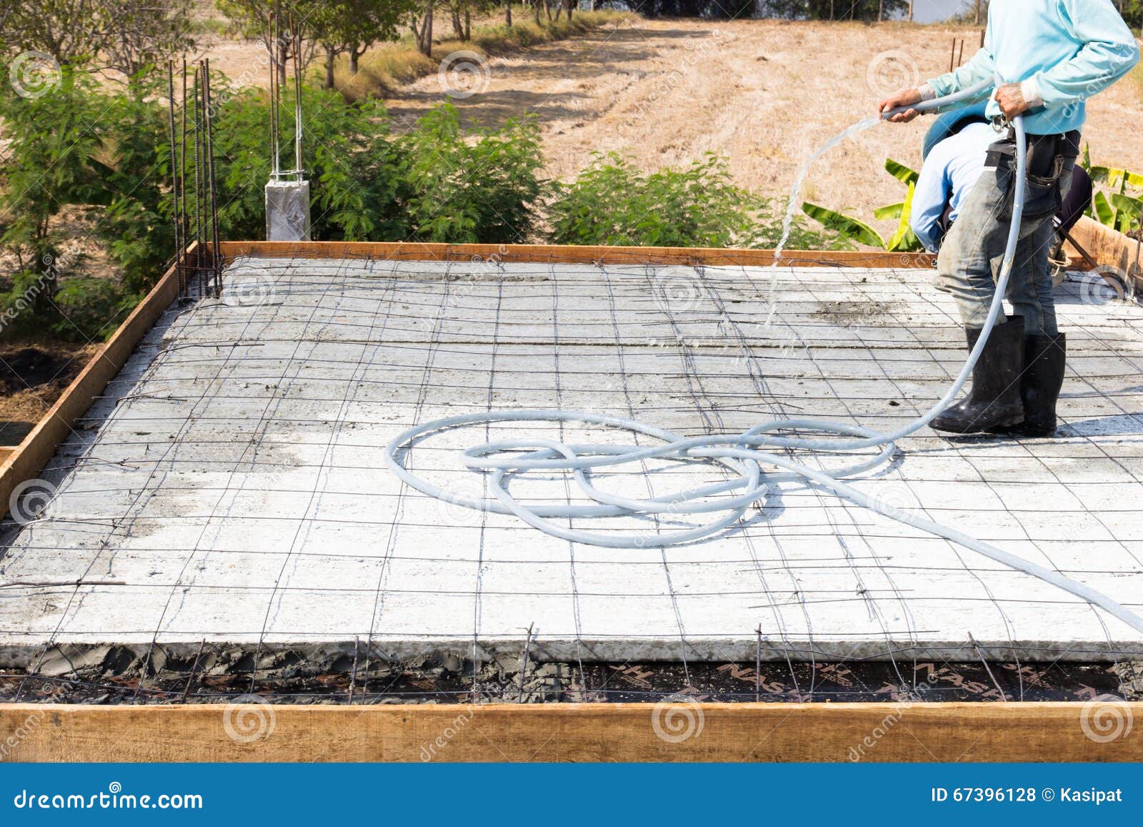 Concrete Slabs Construction Stock Photo - Image of cement, outdoors ...