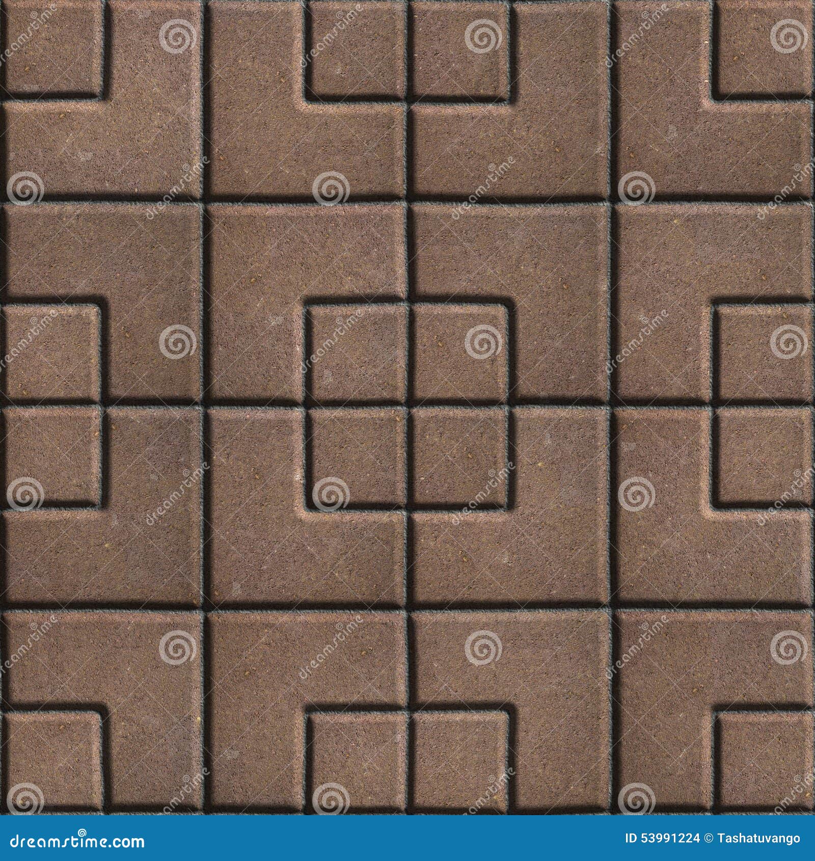 Concrete Slabs Paving Brown in the Form Square of Stock Photo - Image ...