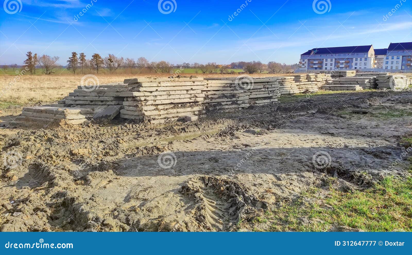 Concrete Slabs Stacked on Top of Each Other in Stack Stock Image ...