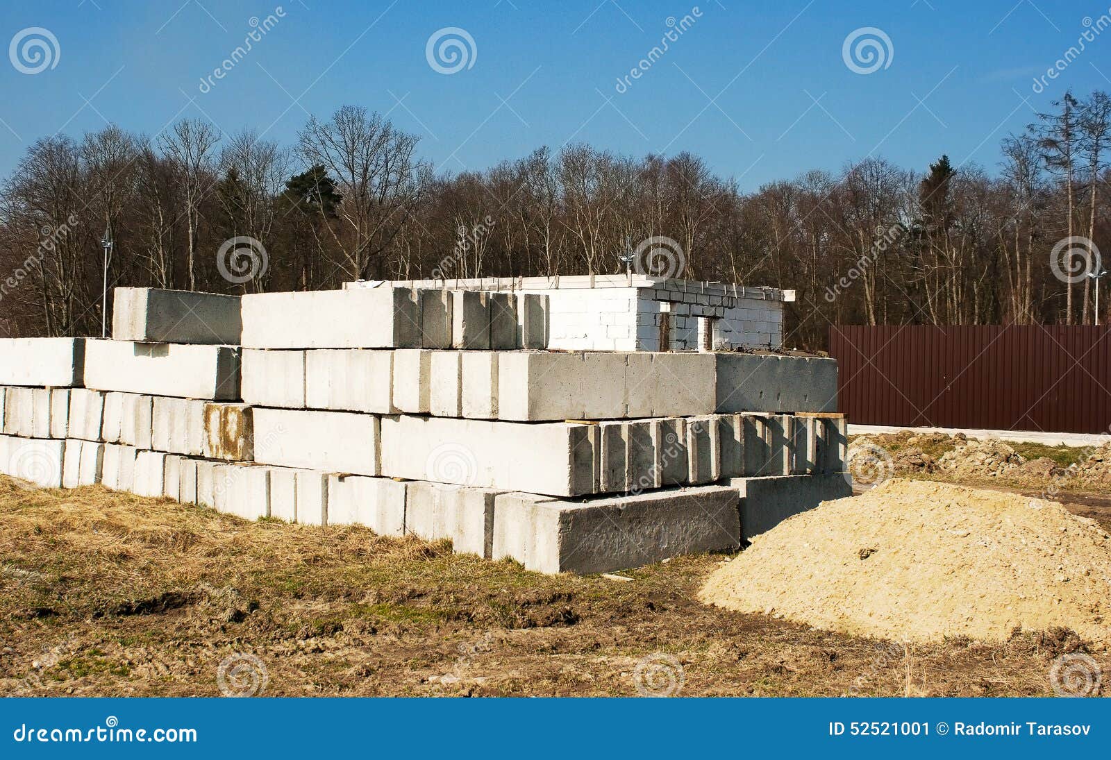 Concrete Slabs To Build A House Stock Image - Image of production ...