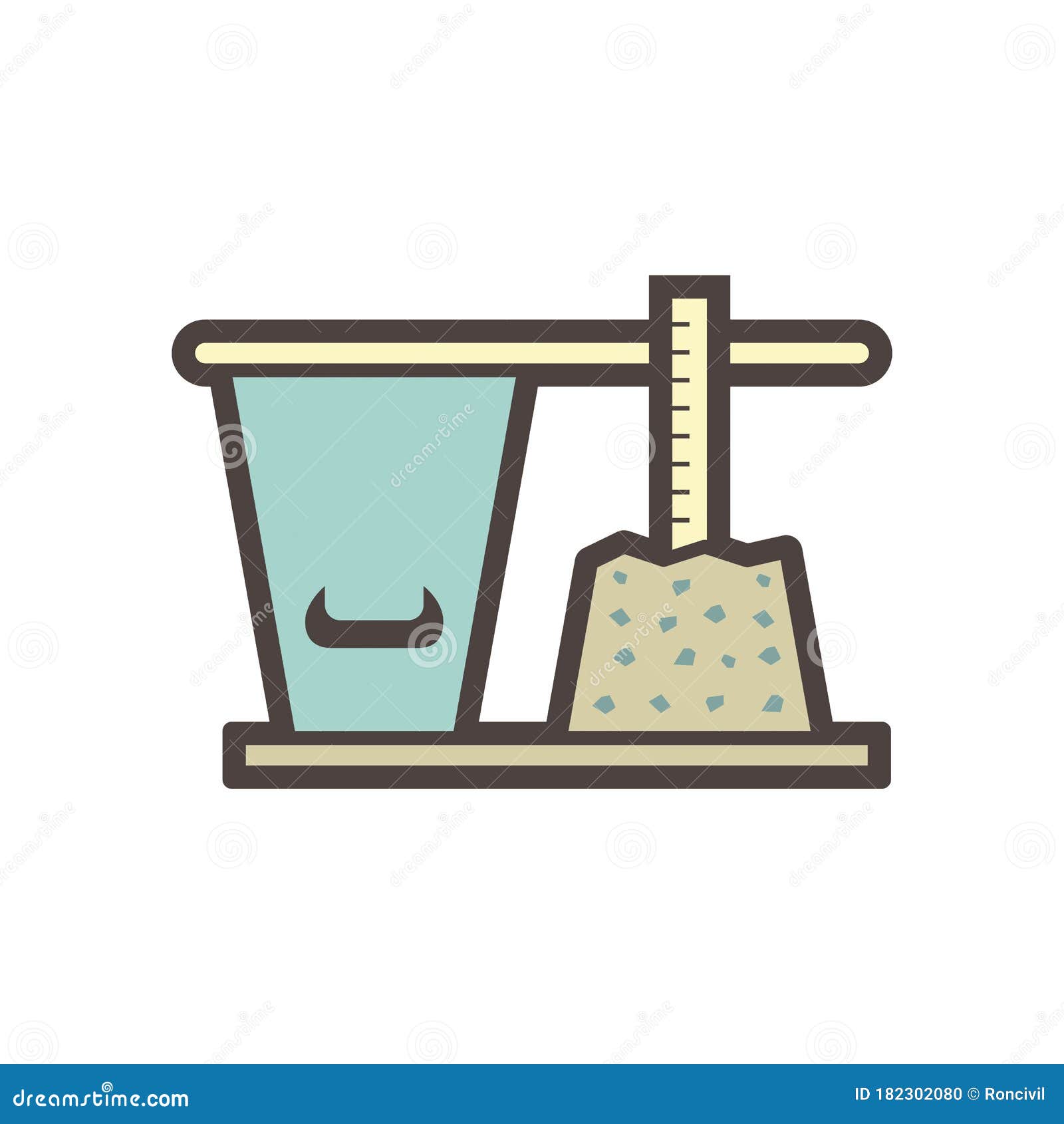 Concrete testing icon stock vector. Illustration of cube - 182302080