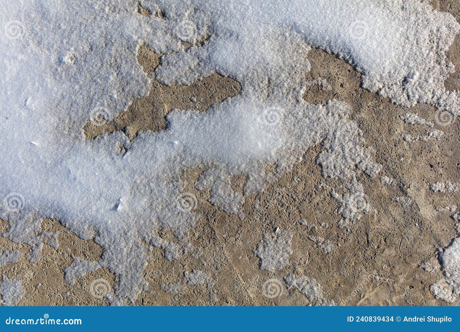 Concrete in the Snow in Winter. Stock Photo - Image of detail, season ...