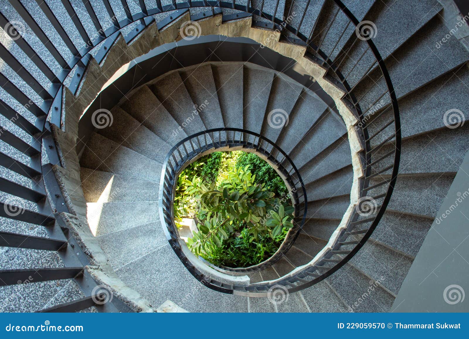 Concrete spiral staircase stock photo. Image of construction - 229059570