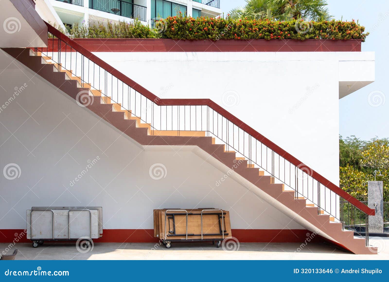 Concrete Staircase in a Building As a Background Stock Photo - Image of ...