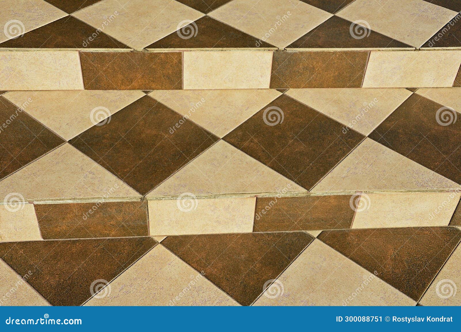 The Concrete Stairs are Decorated with Ceramic Tiles Stock Image ...