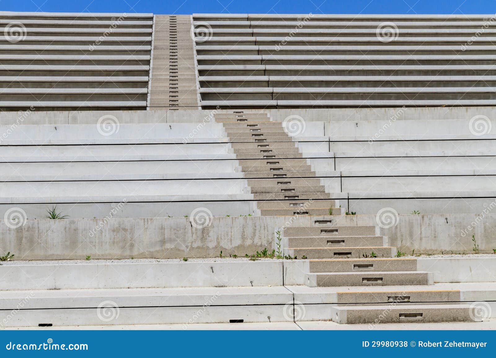 Concrete Stairs in Modern Amphitheater Stock Photo - Image of exterior ...