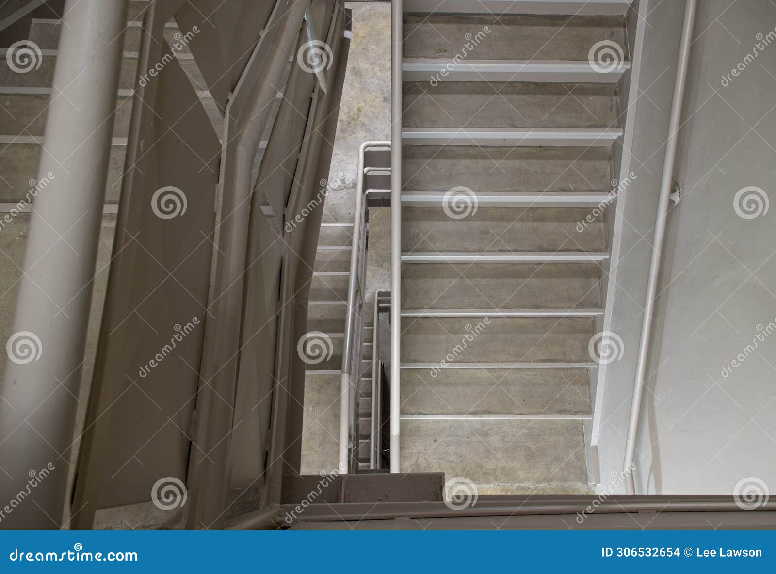 Concrete Stairway from Overhead Stock Photo - Image of industrial ...