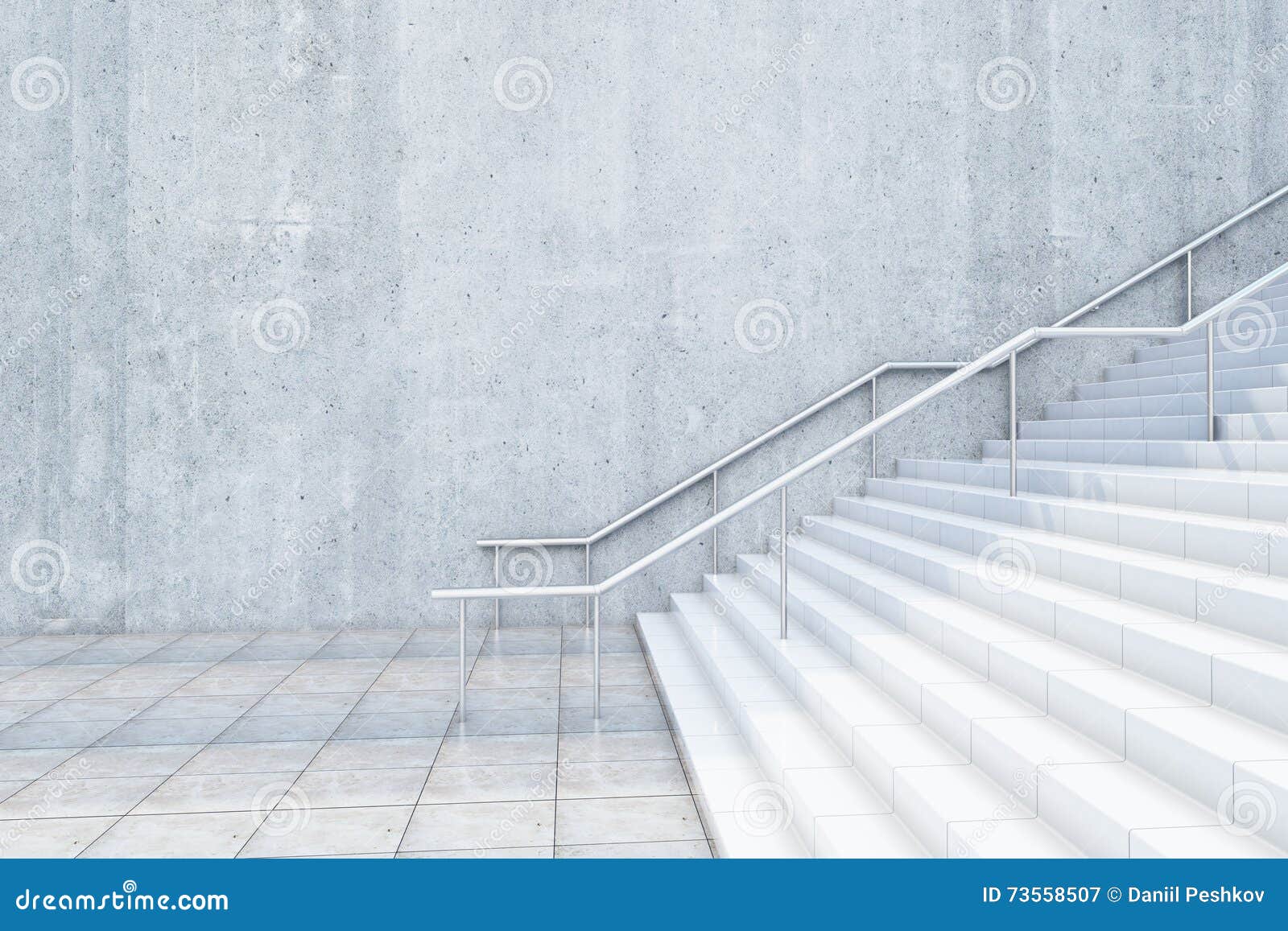 Concrete stairway side stock illustration. Illustration of construction ...