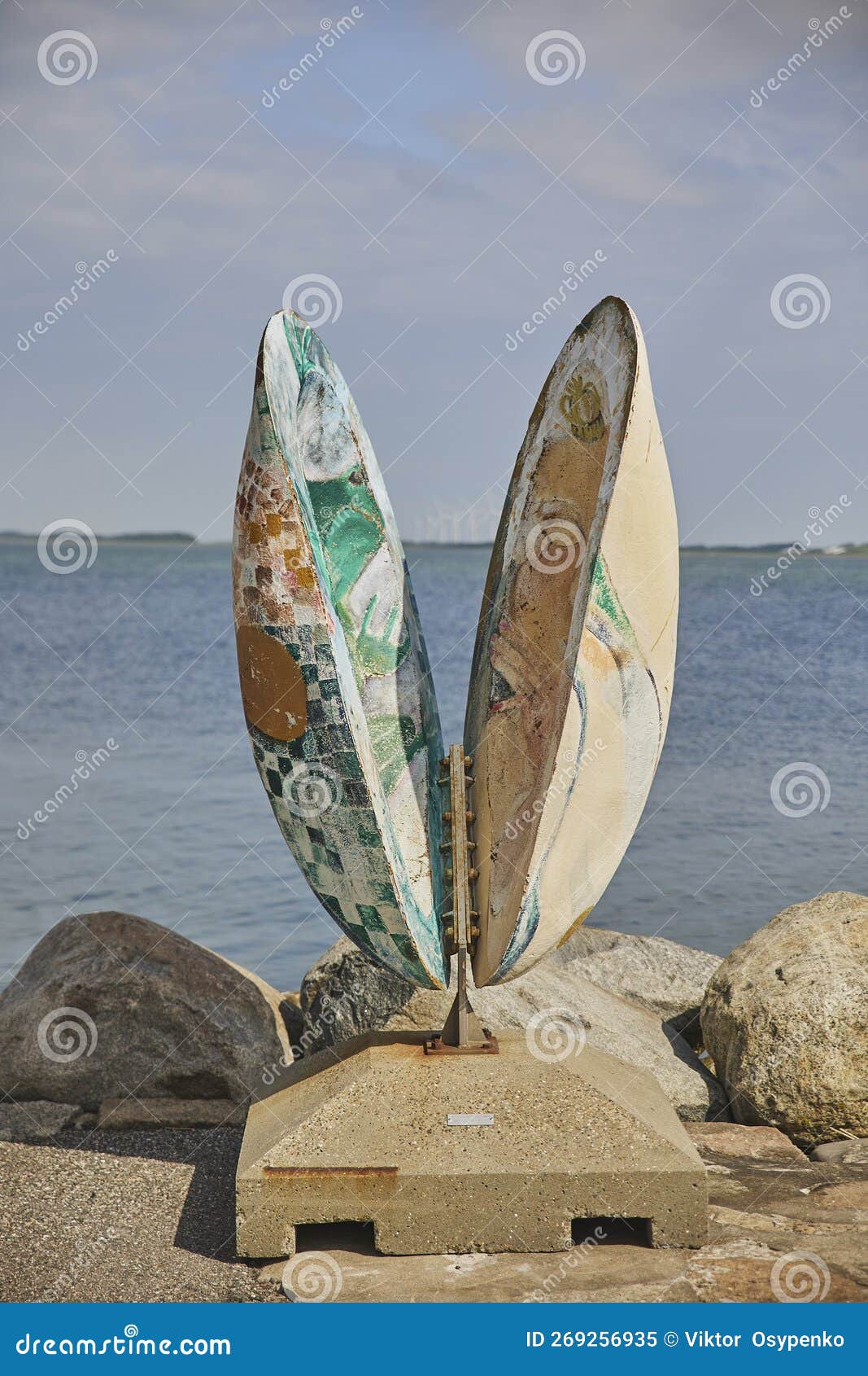 Concrete Statue of Huge Shell in Denmark Editorial Image - Image of ...