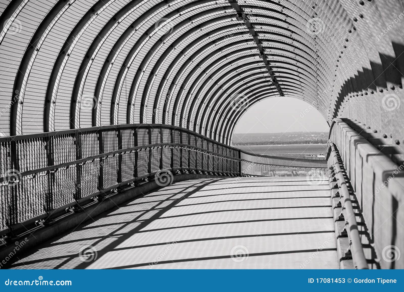 Concrete And Steel Arched Bridge Walkway Royalty-Free Stock Photography ...