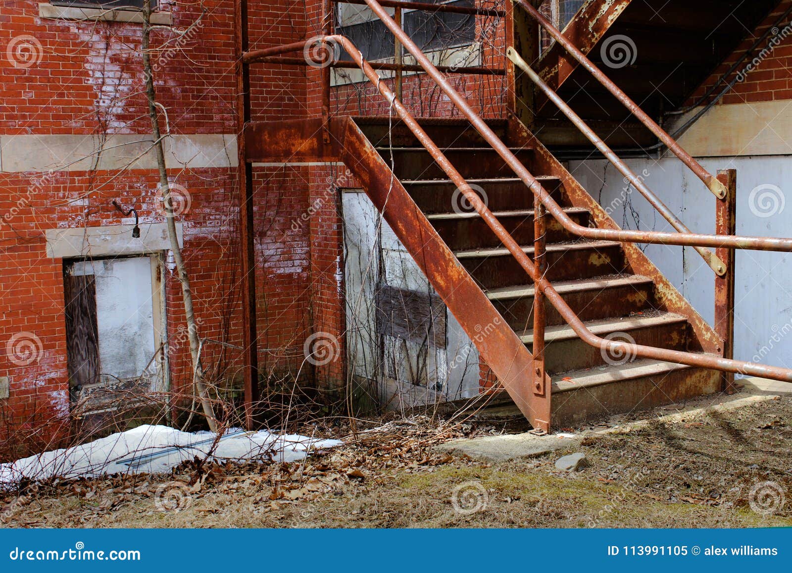 Rusty Steps of Abandoned Building Stock Image - Image of decay, aged ...