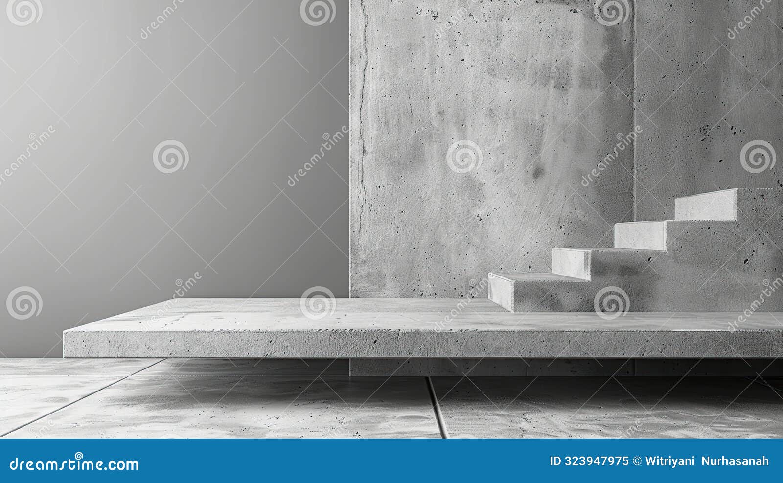 Concrete Steps and Platform Architectural Design Stock Illustration ...
