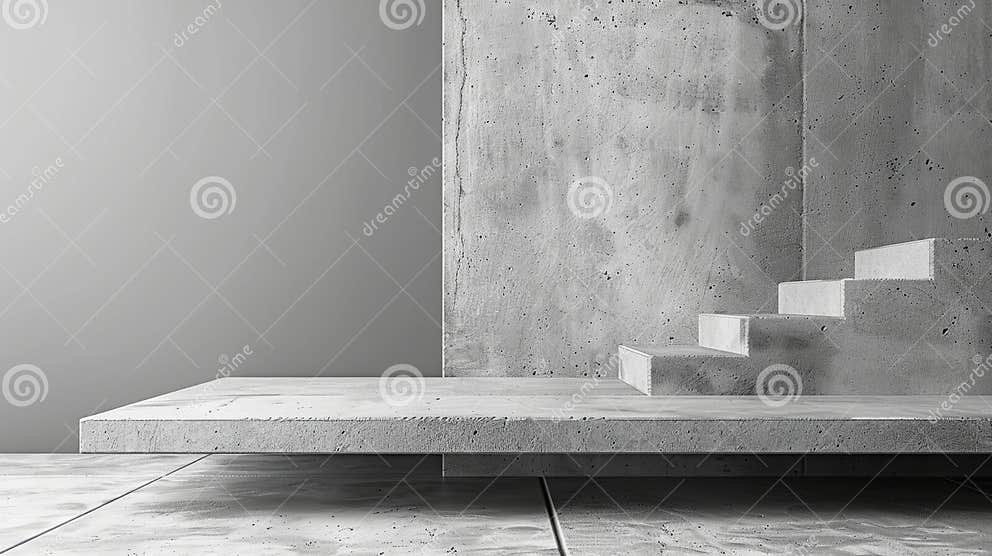 Concrete Steps and Platform Architectural Design Stock Illustration ...