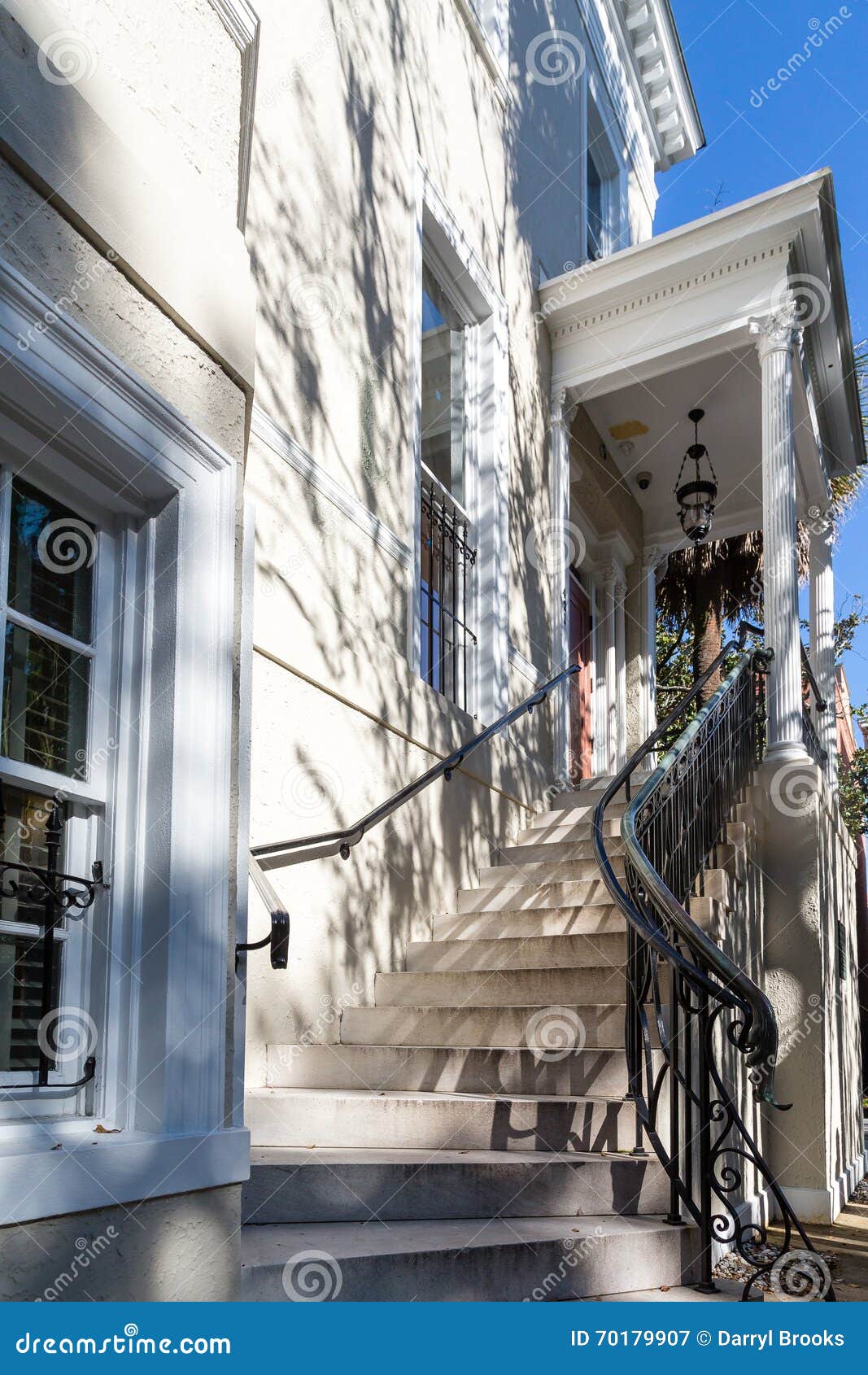 Concrete Steps To Traditional House Stock Image - Image of exterior ...