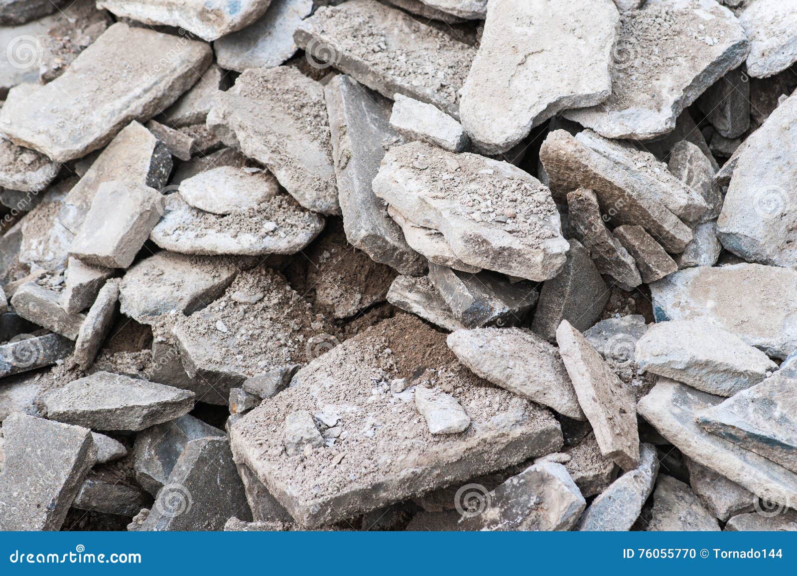 Concrete and stone rubble stock photo. Image of rubble - 76055770