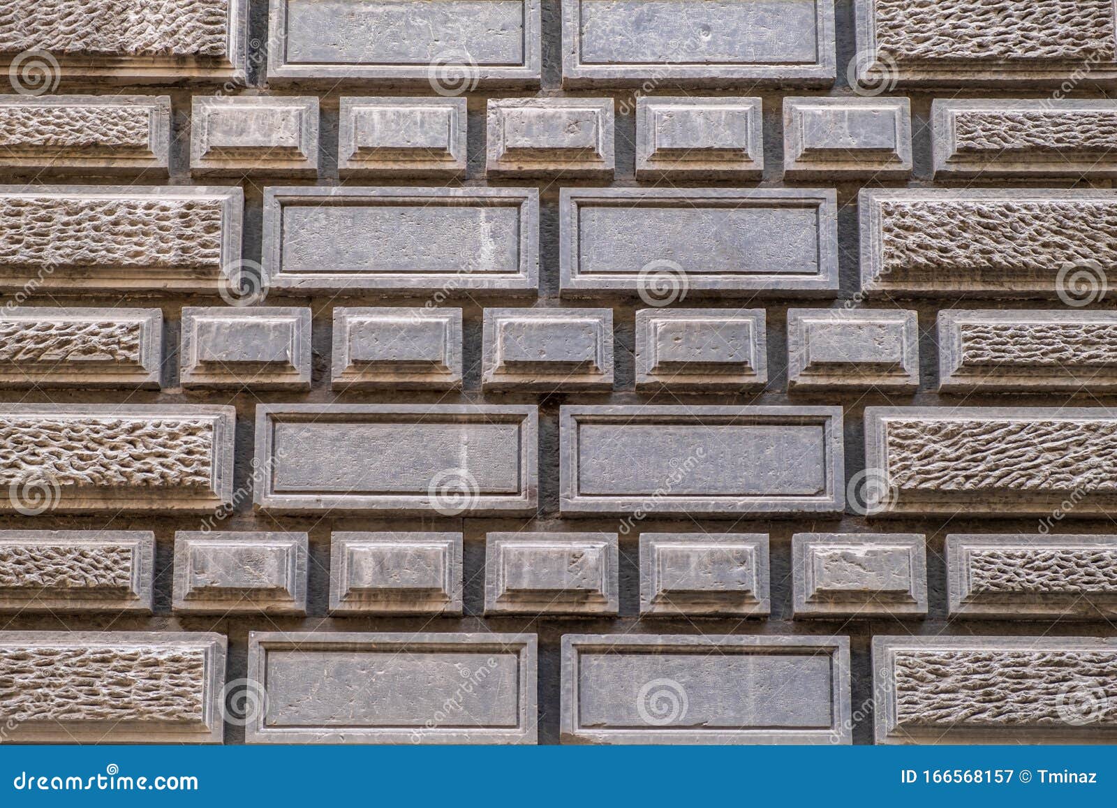 Concrete Stone Wall with Rectangular Geometric Pattern Stock Image ...