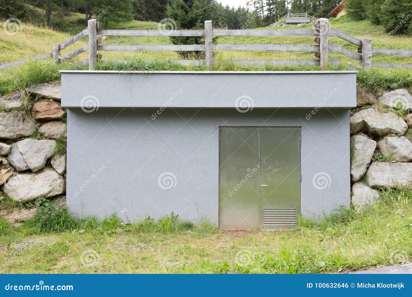 Concrete Storage Box in the Alps Stock Photo - Image of locked ...