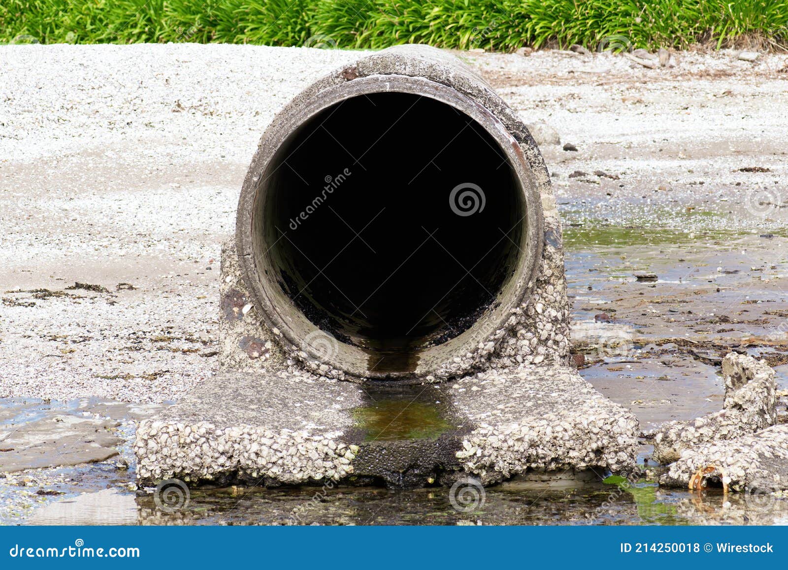 Stormwater Pipe On Facade With Rainwater Drainage Into The Drainage ...