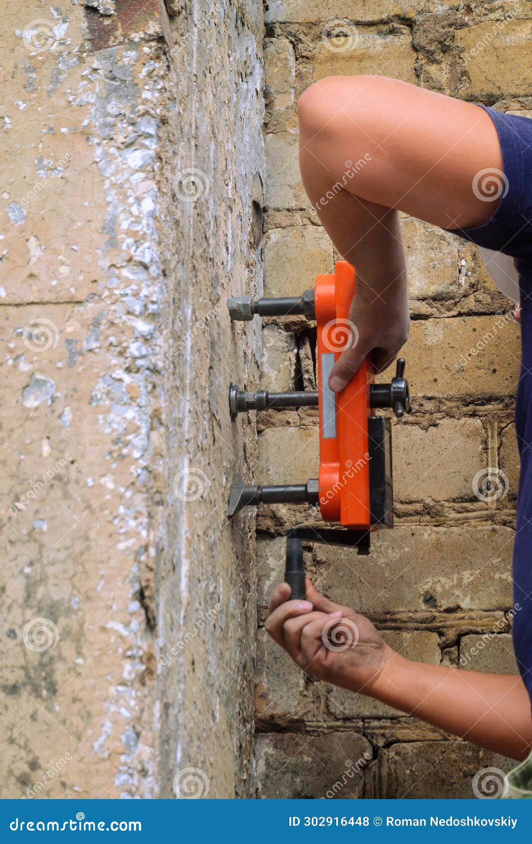 Concrete Strength Measurement by Pull-off Method Stock Photo - Image of ...