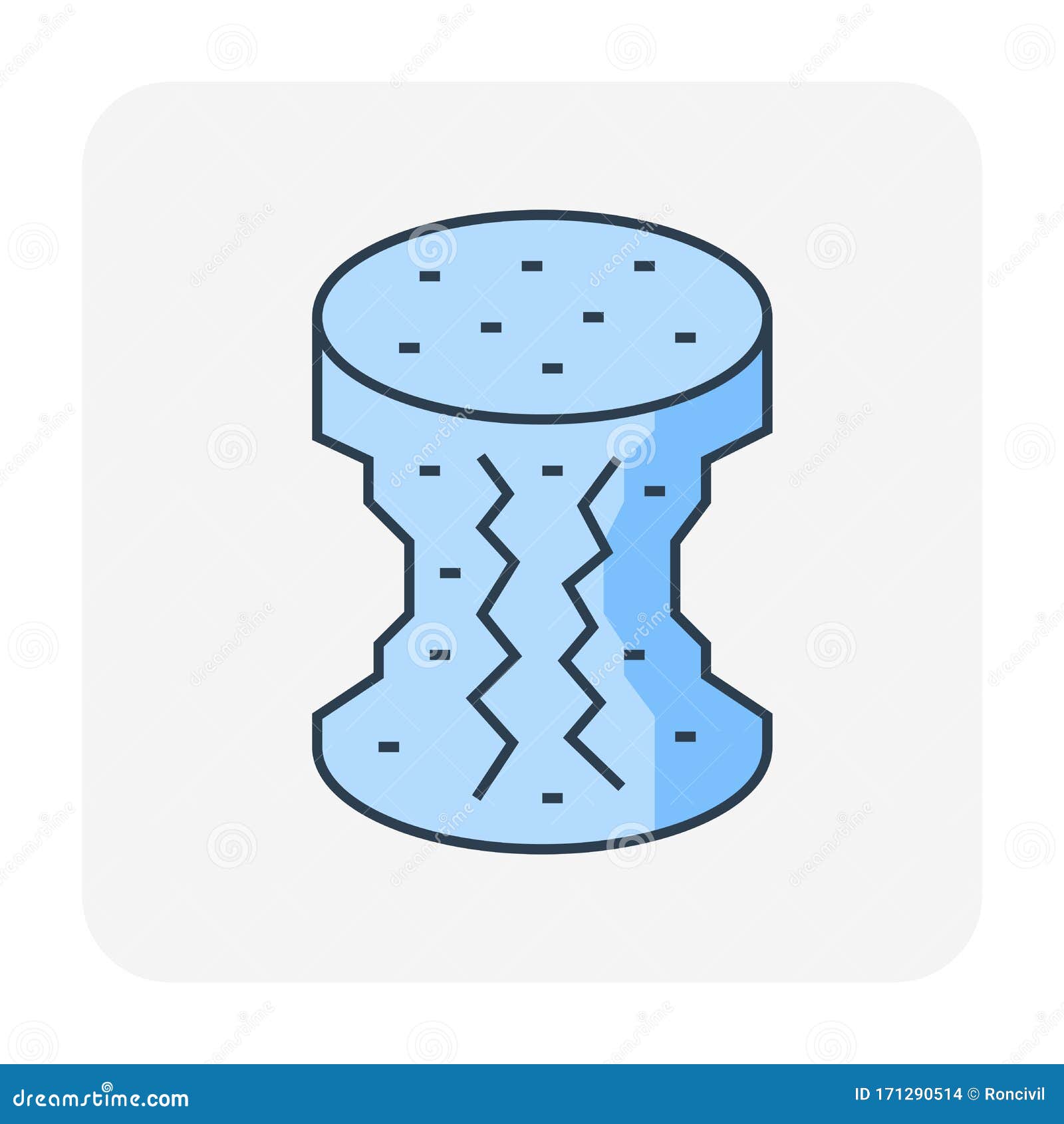 Concrete testing icon stock vector. Illustration of fresh - 171290514