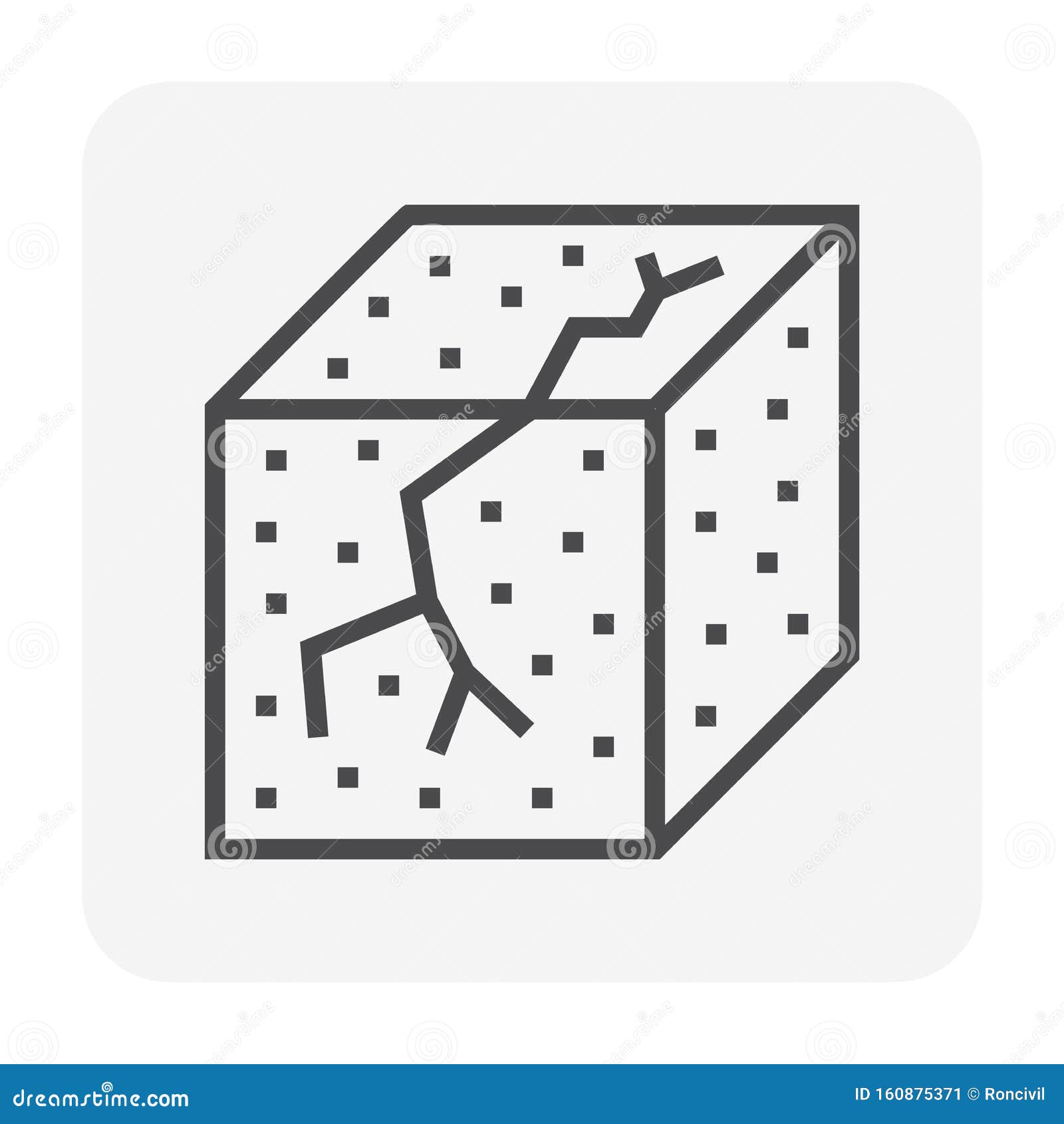 Concrete testing icon stock vector. Illustration of inspection - 160875371