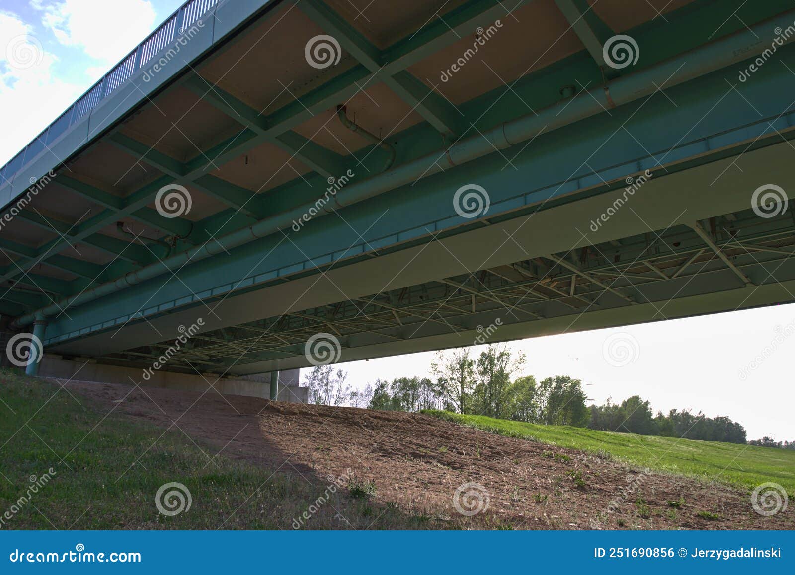 Steel Structural Elements of the Bridge. Concrete Pylons of the Bridge ...