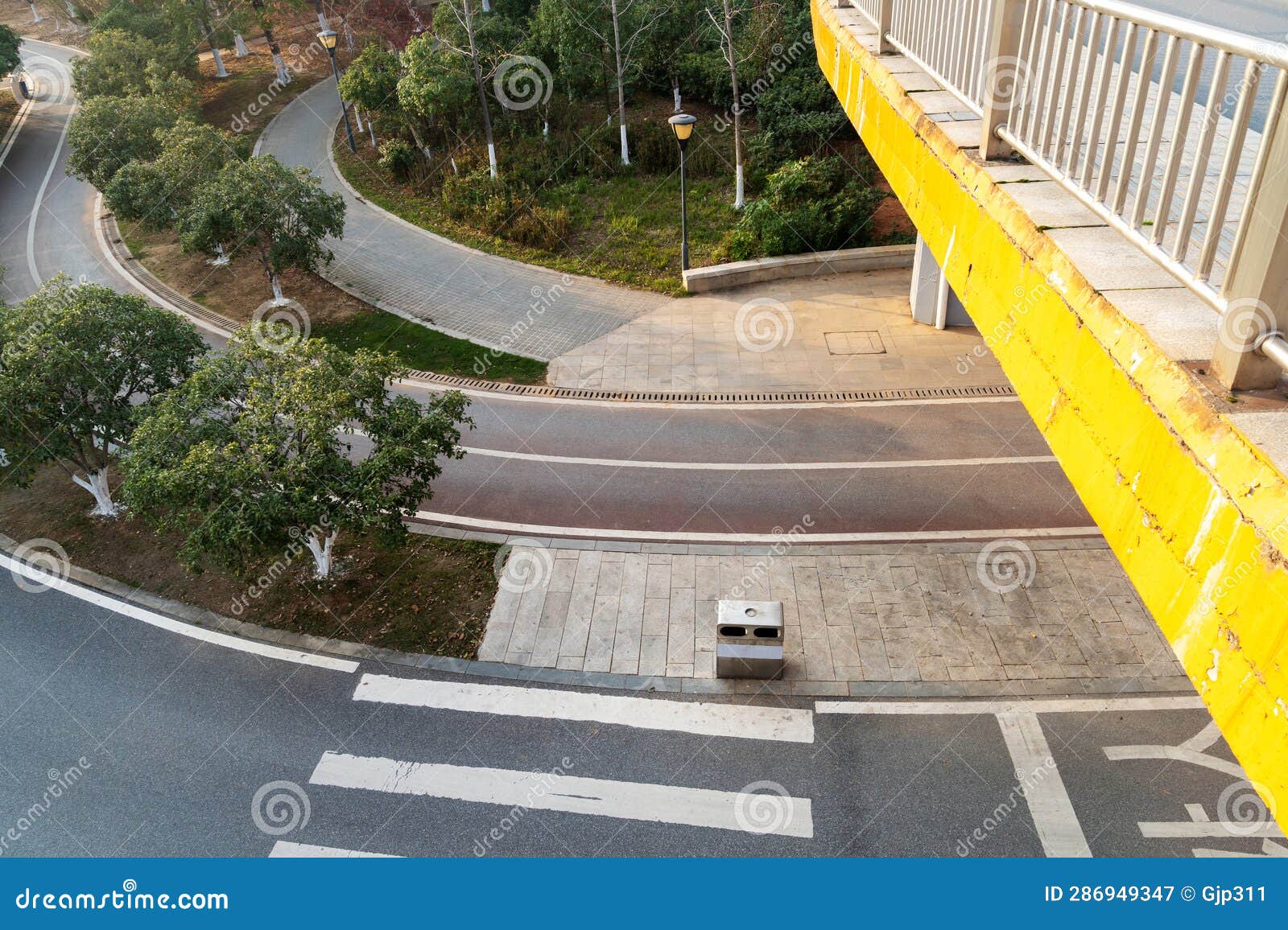 Concrete Structure and Asphalt Road Space Under the Overpass Stock ...