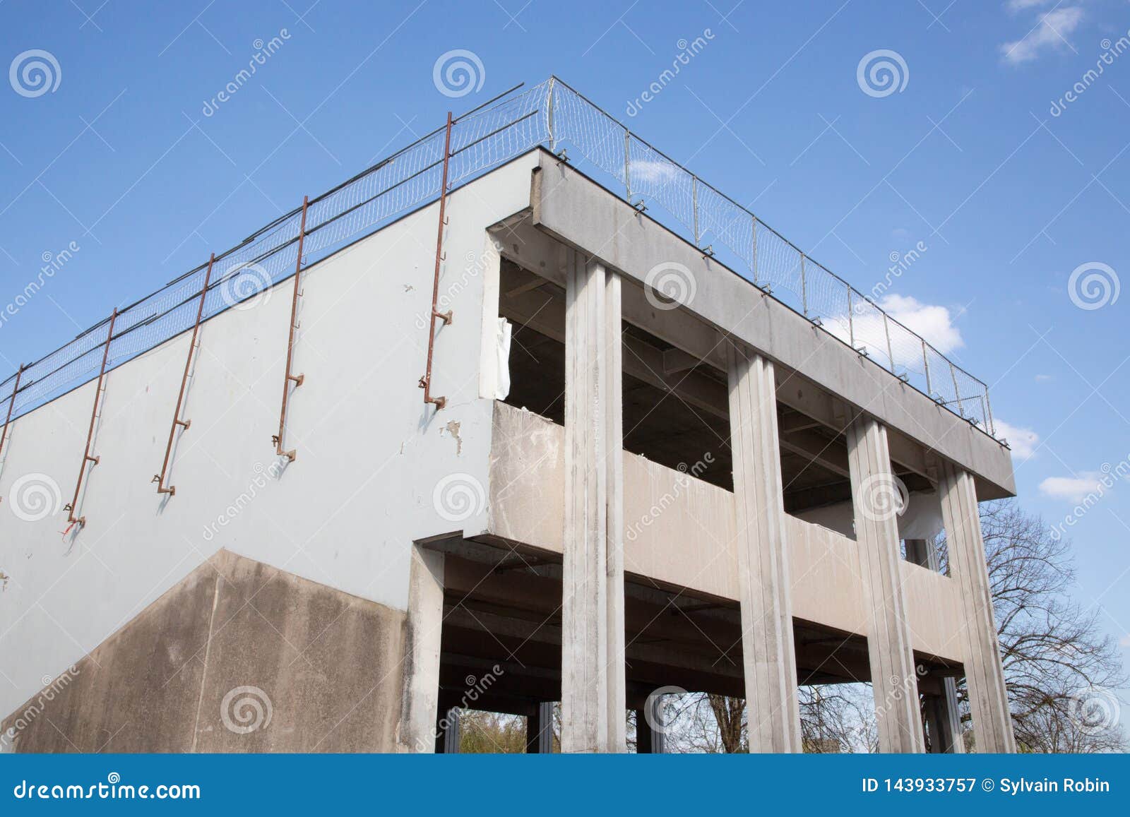 Concrete Structure Beam Column Slab Epoxy Floor Construction Site ...