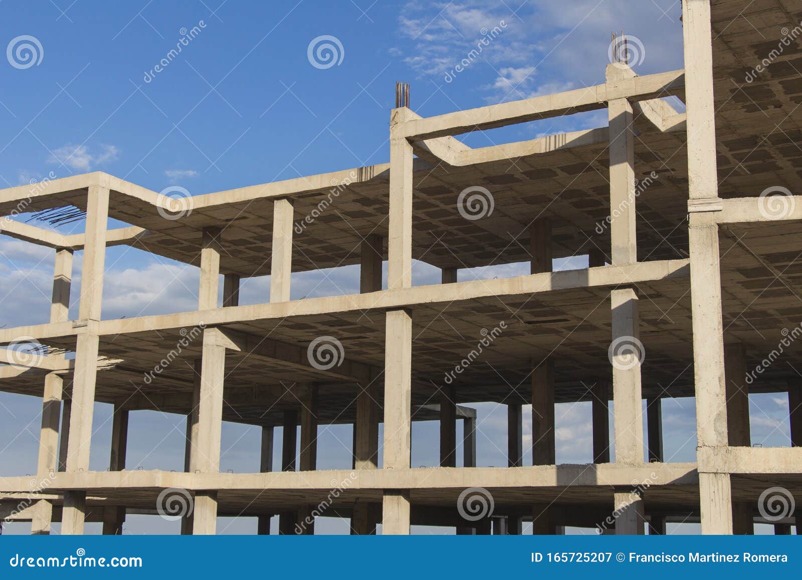 Concrete Structure of Building Under Construction Stock Image - Image ...