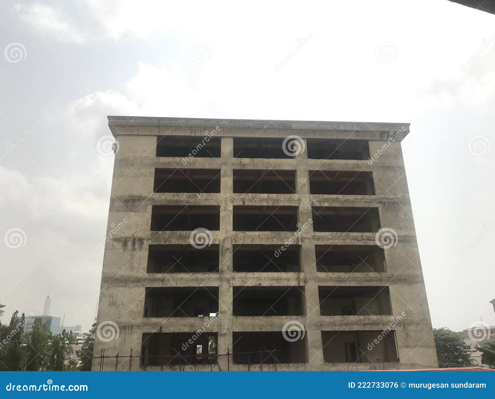 Concrete Structure Construction Site No Body for Background Stock Photo ...