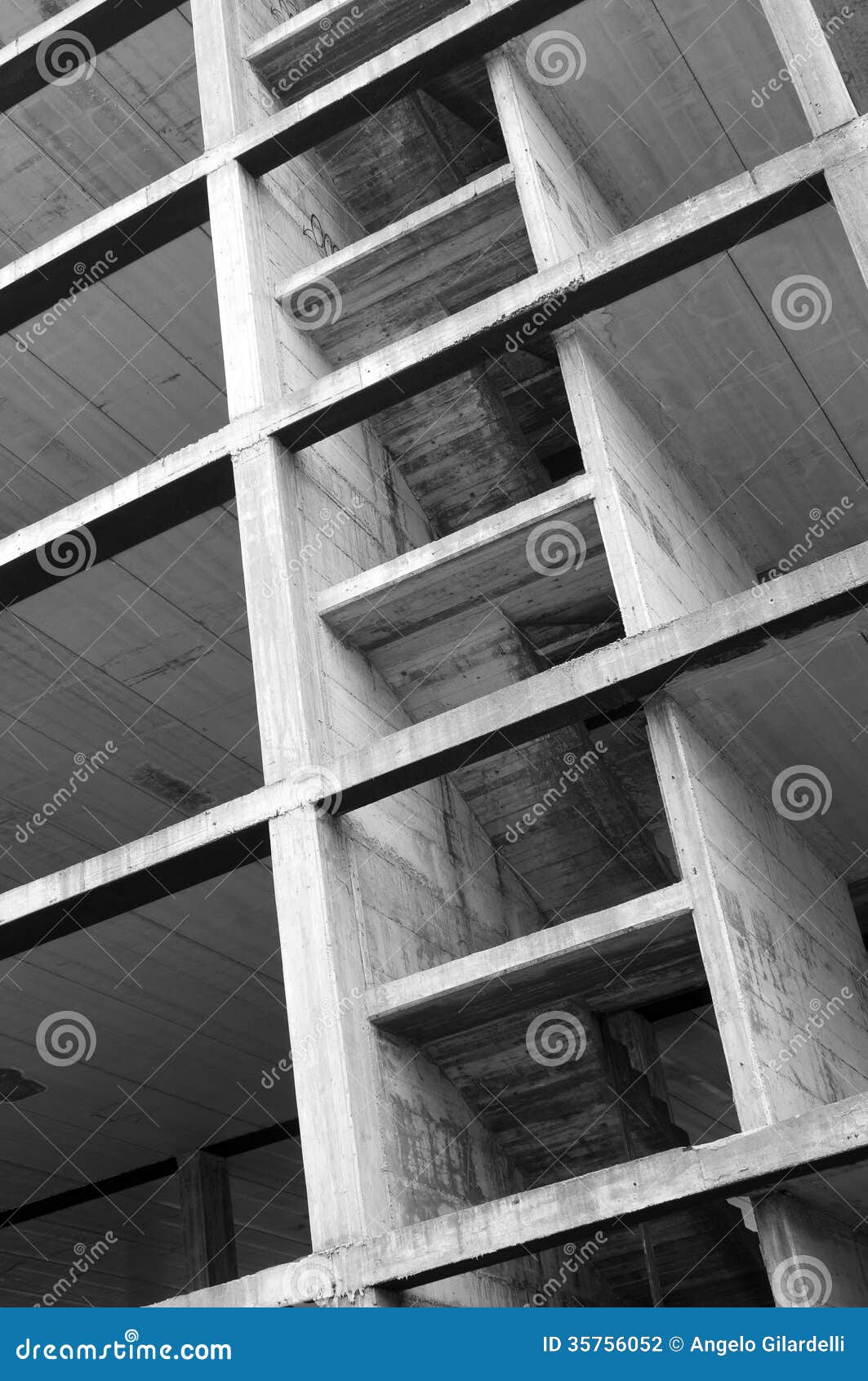 Concrete structure stock photo. Image of monochrome, industry - 35756052