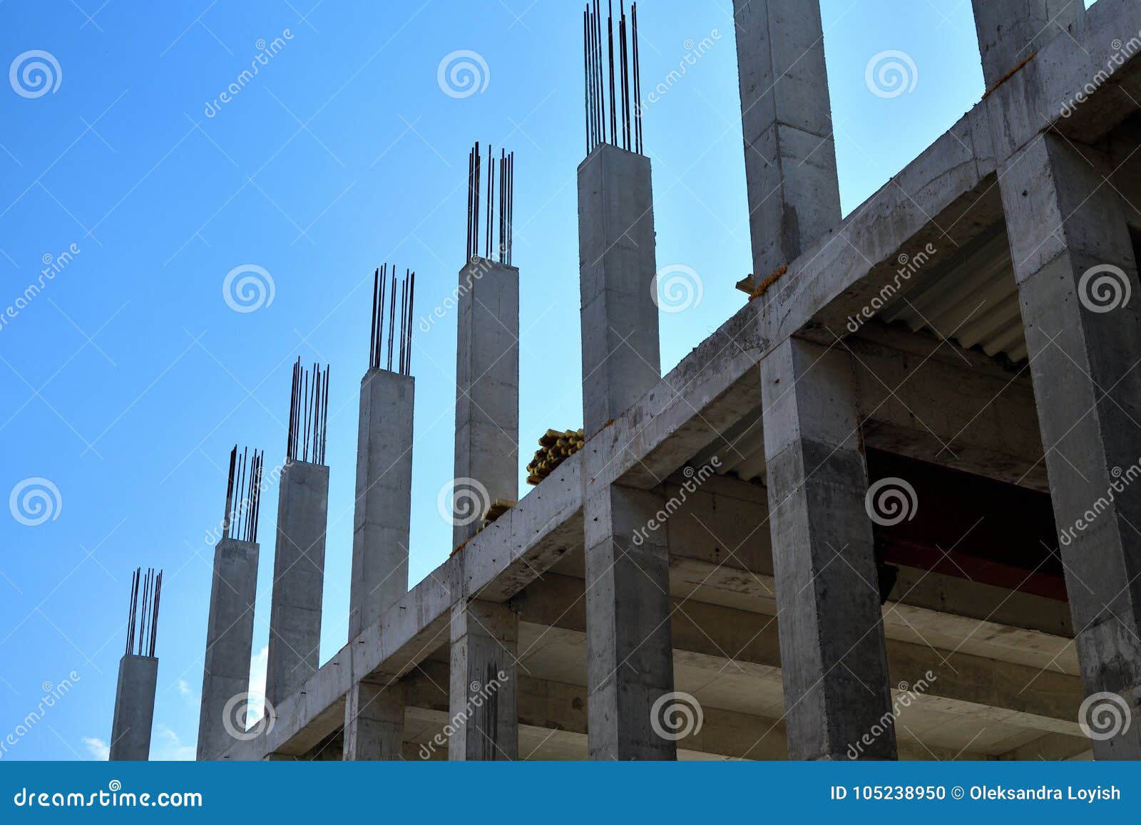 Concrete Structure is Under Construction. Stock Photo - Image of girder ...