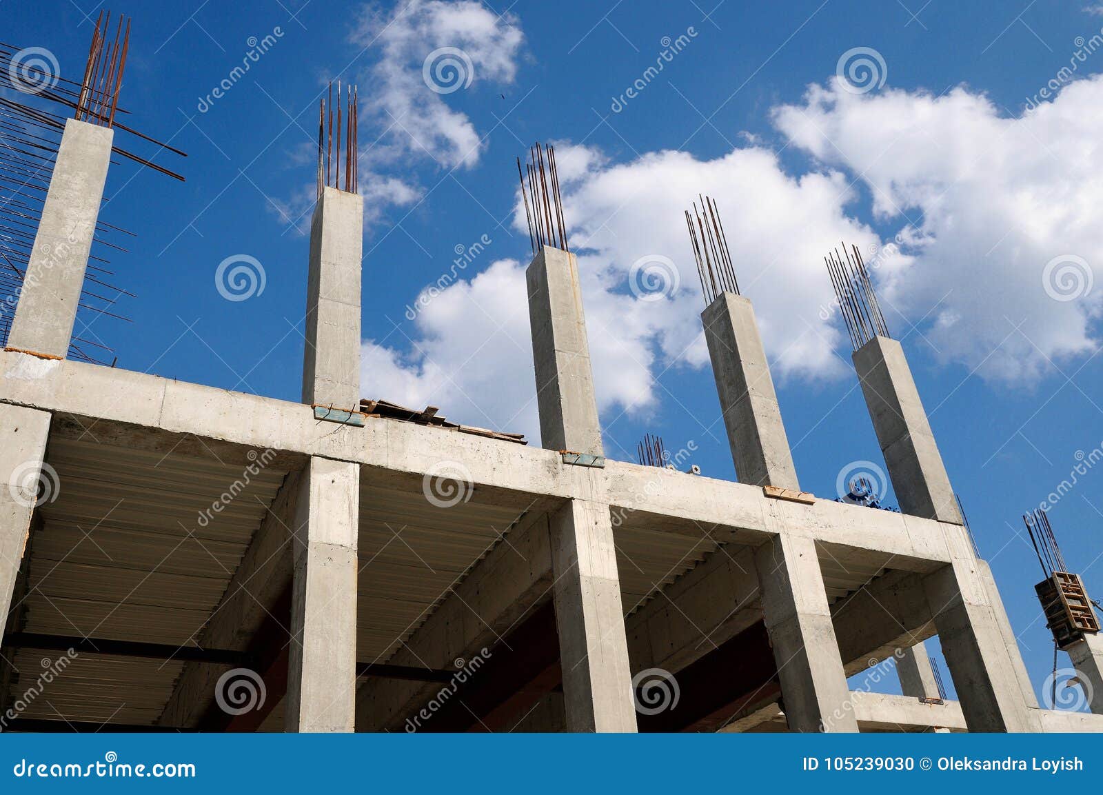 Concrete Structure is Under Construction. Stock Photo - Image of ...