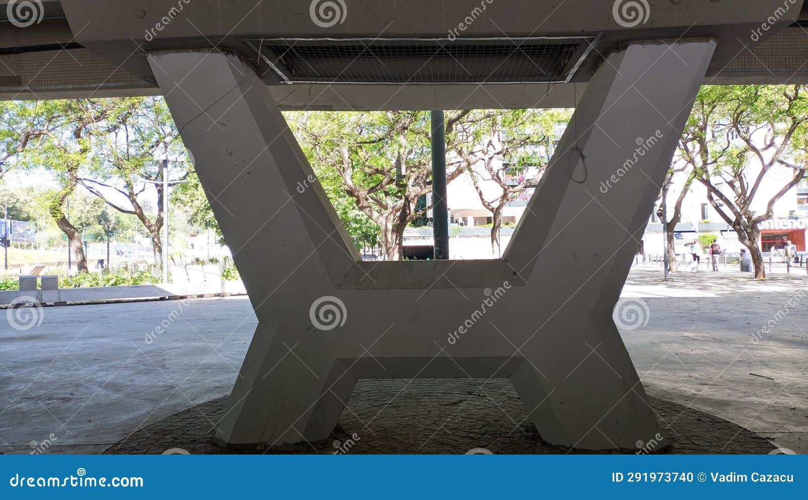 The Concrete Support that Holds the Bridge Stock Photo - Image of city ...