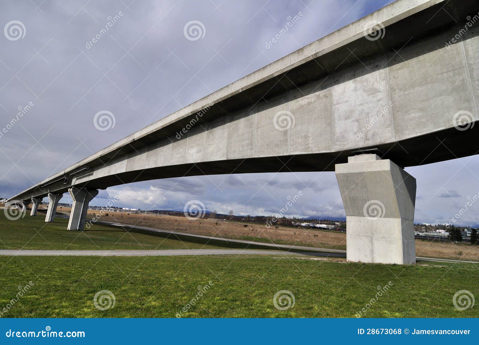 Concrete Support of Skytrain Railway Stock Photo - Image of bridge ...
