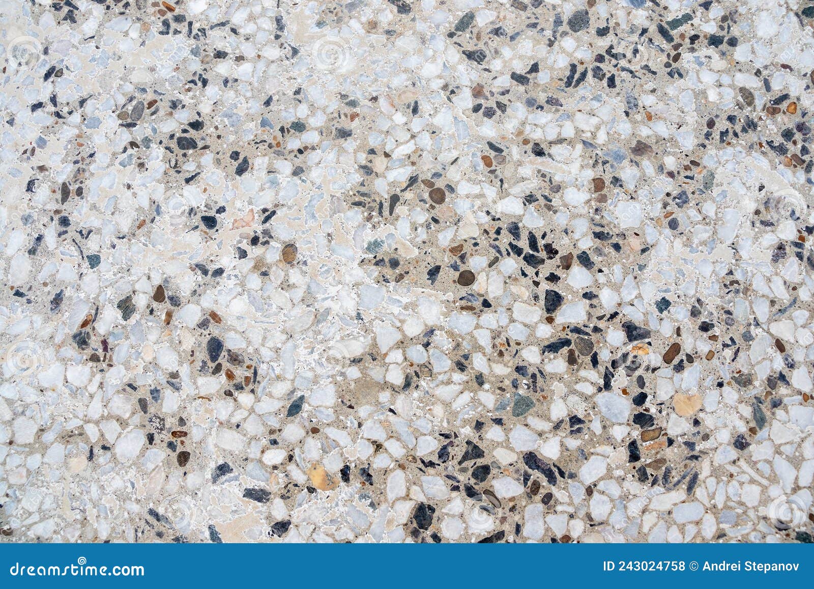 Concrete Surface Texture with Multi-colored Light and Dark Stones ...