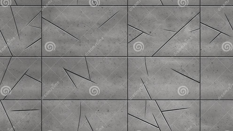 The Concrete Surface is Textured and Patterned with Repeating Tile ...