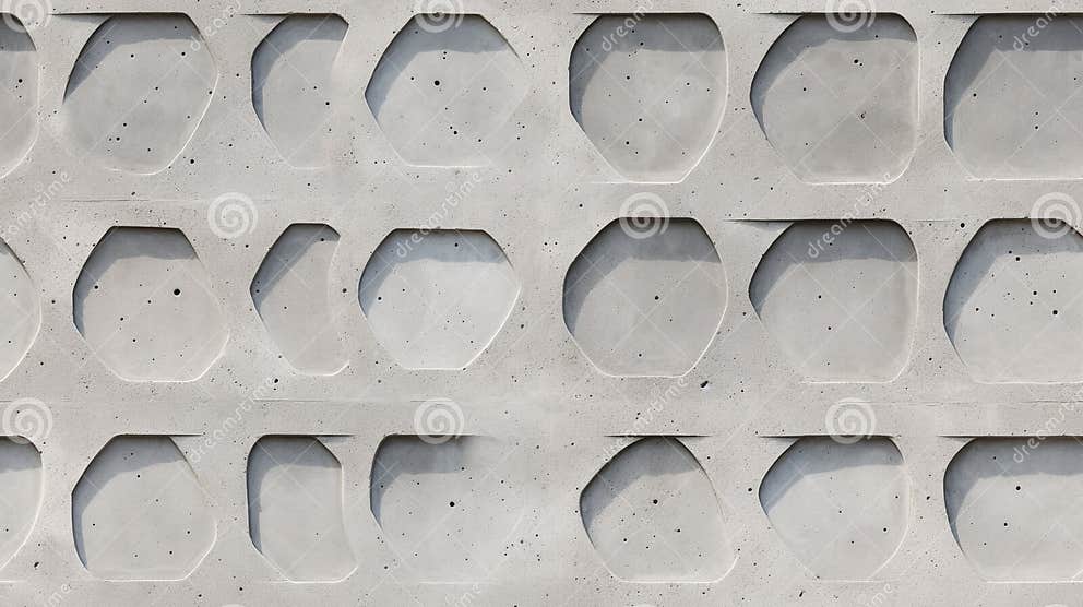 The Concrete Surface is Textured and Patterned with Repeating Tile ...