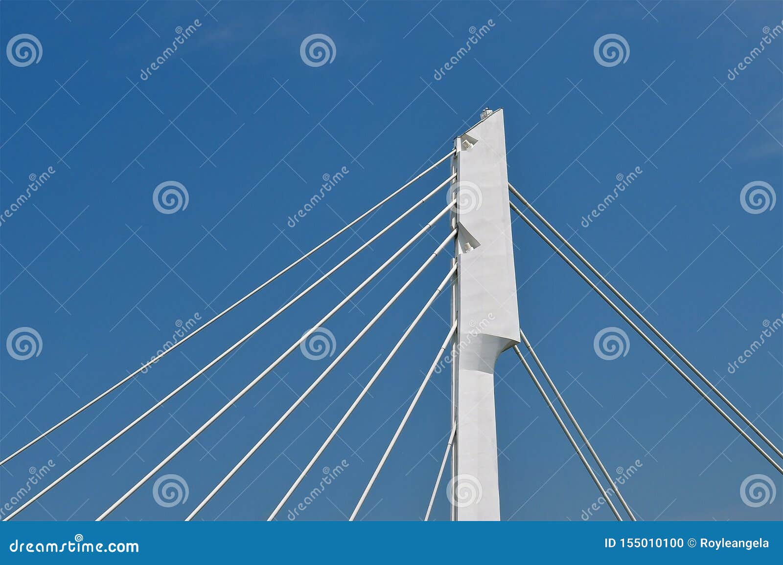 Concrete suspension pillar stock photo. Image of cables - 155010100
