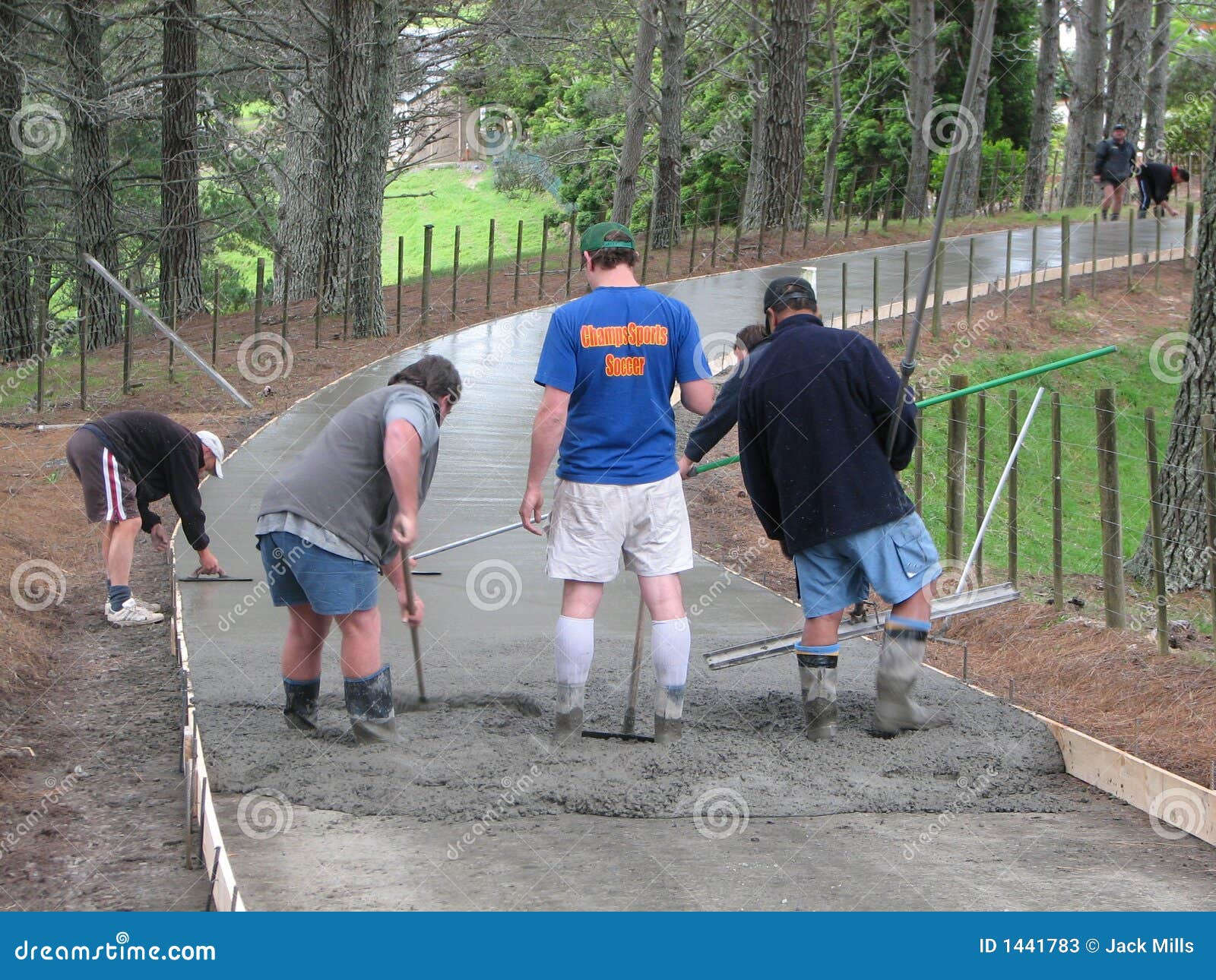 Concrete Teamwork stock image. Image of road, cement, driveway - 1441783