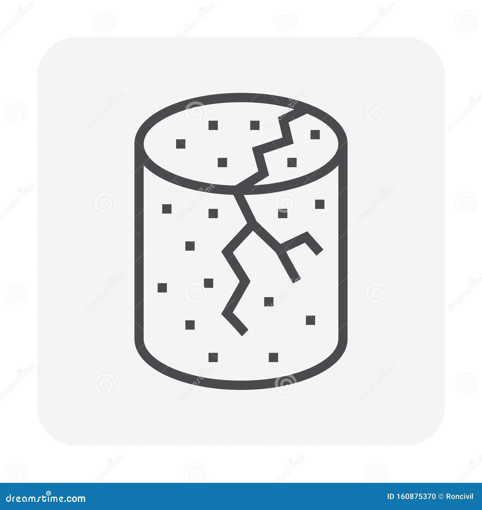 Concrete testing icon stock vector. Illustration of block - 160875370