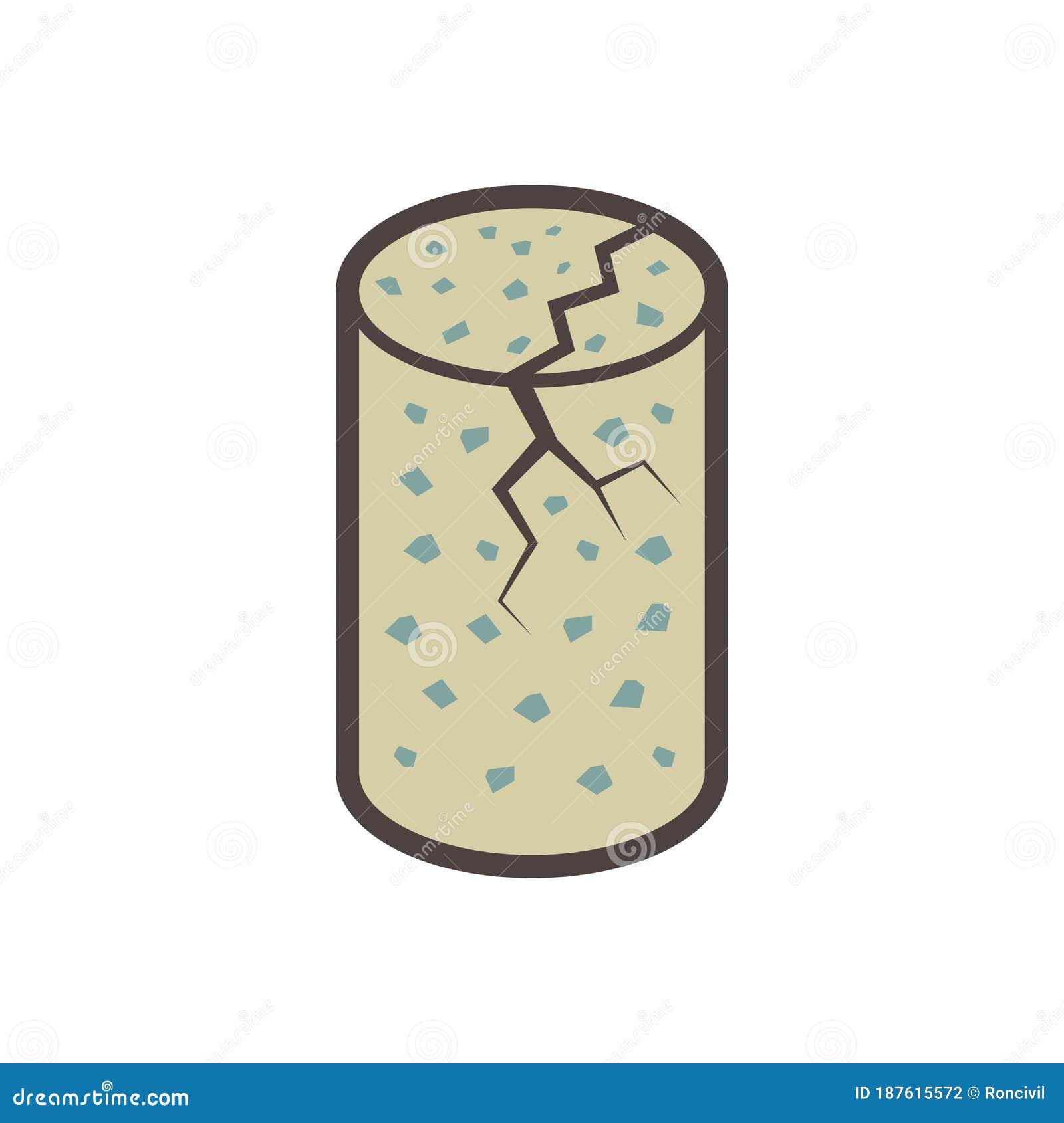 Concrete testing icon stock vector. Illustration of crack - 187615572