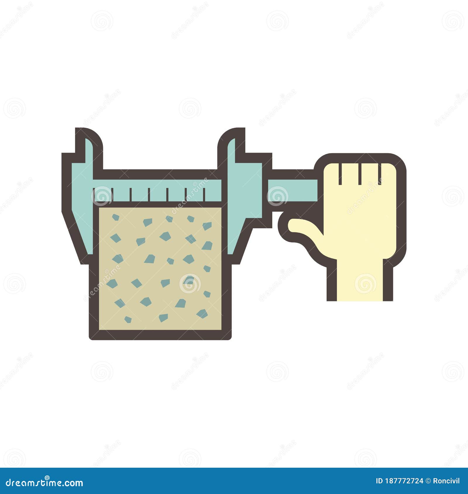 Concrete testing icon stock vector. Illustration of concrete - 187772724