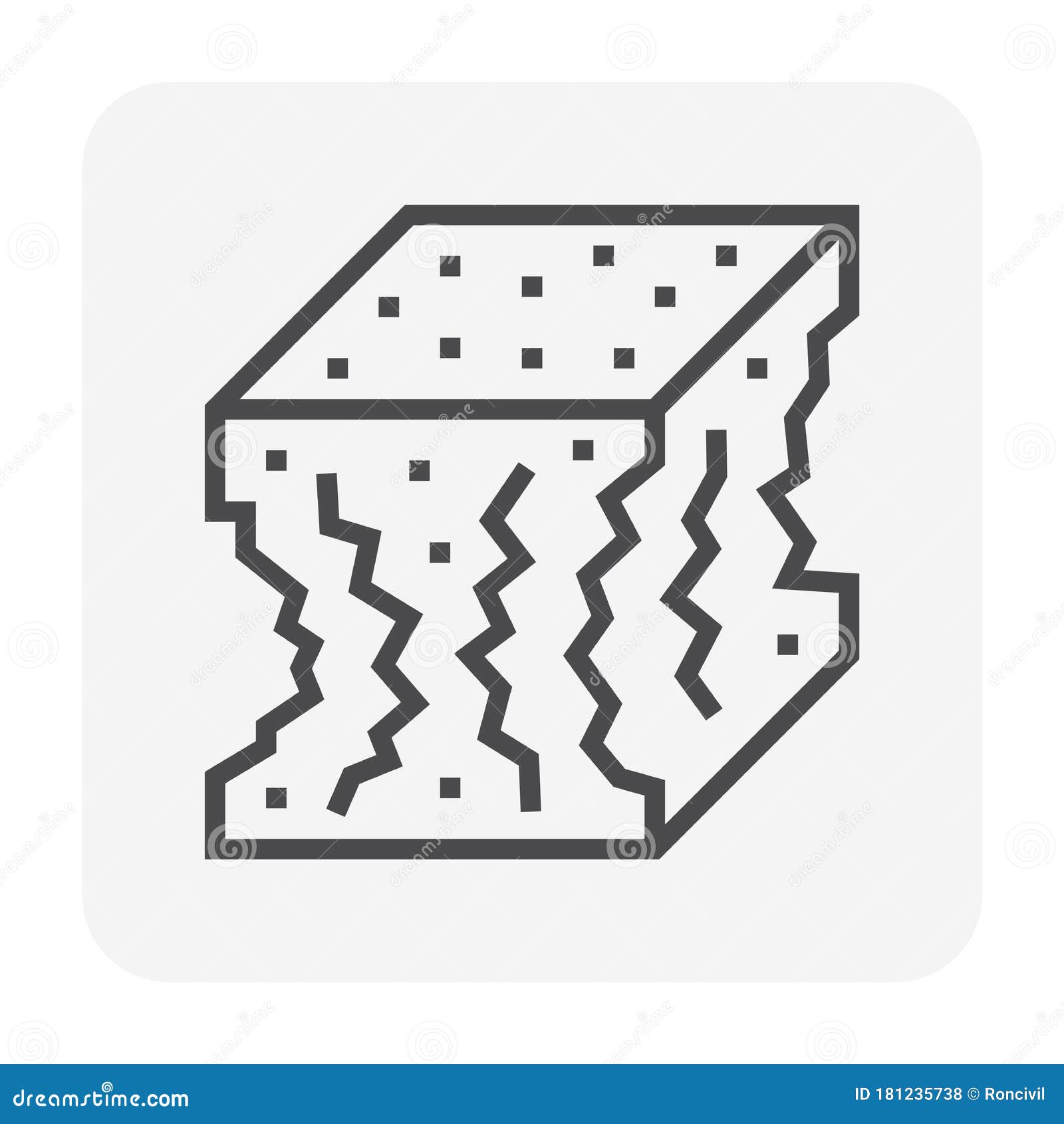Concrete testing icon stock vector. Illustration of examination - 181235738
