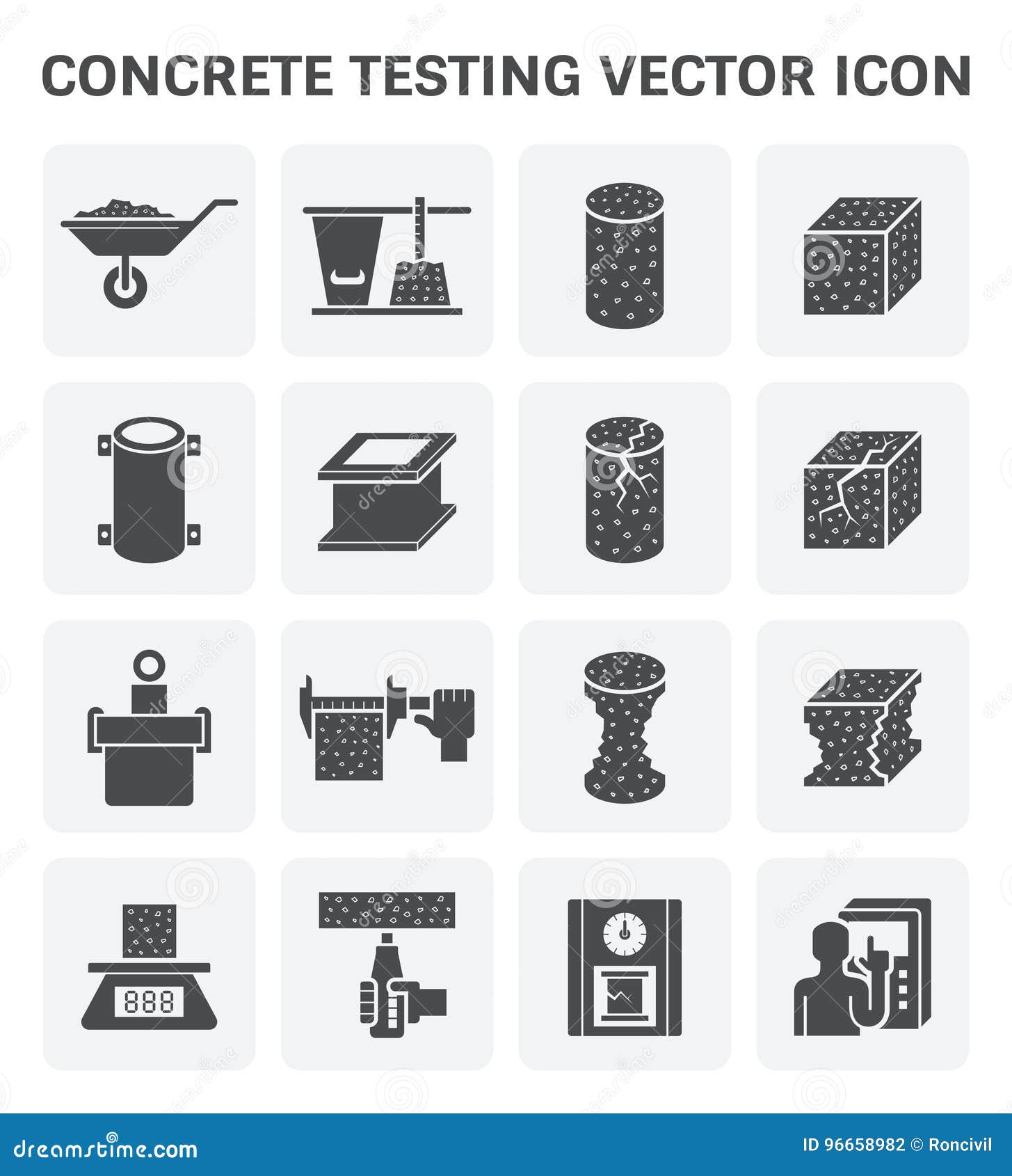 Concrete Testing Icon Vector Illustration | CartoonDealer.com #100172554
