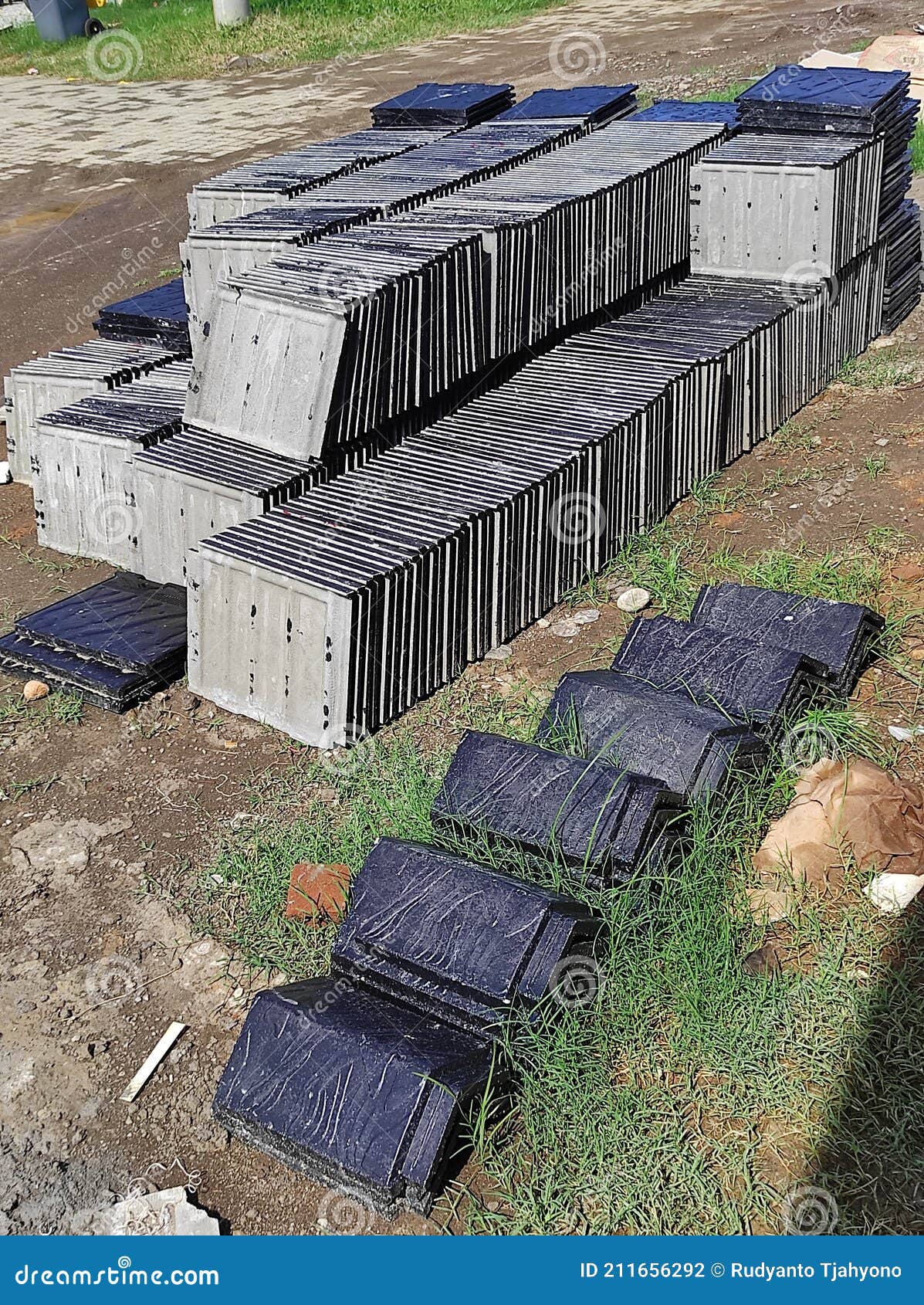 Concrete Tile for Building New Home from Developer Property Stock Photo ...