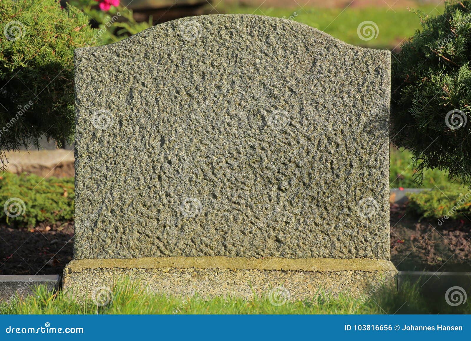 Concrete Tombstone with Sunlight from the Right Side Stock Photo ...
