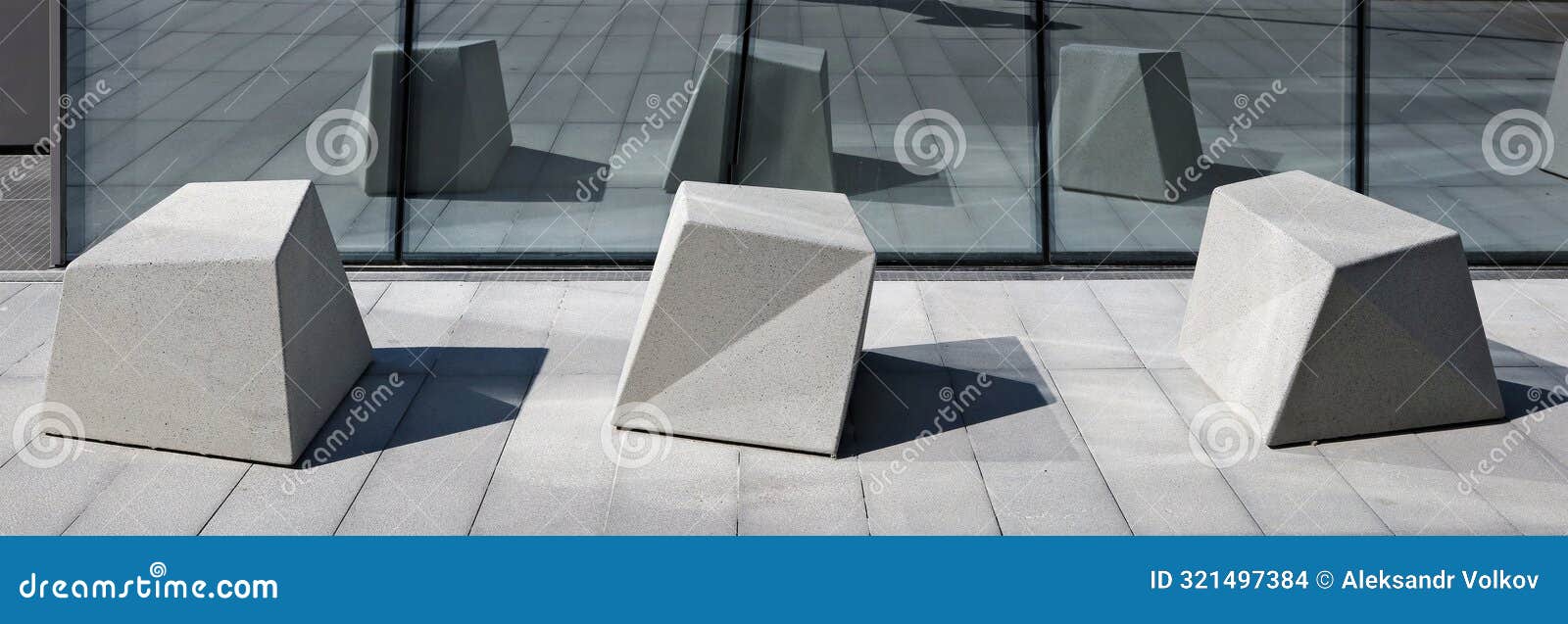 Concrete Trapezoids Decorate the Facade of a Modern Office Building ...