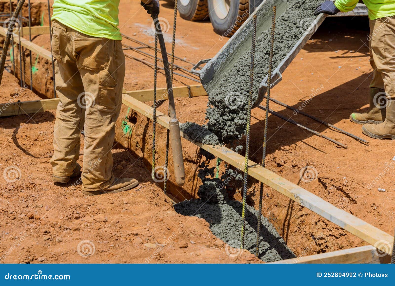 Concrete Trenches are Poured As a Foundation for a House, and are Used ...